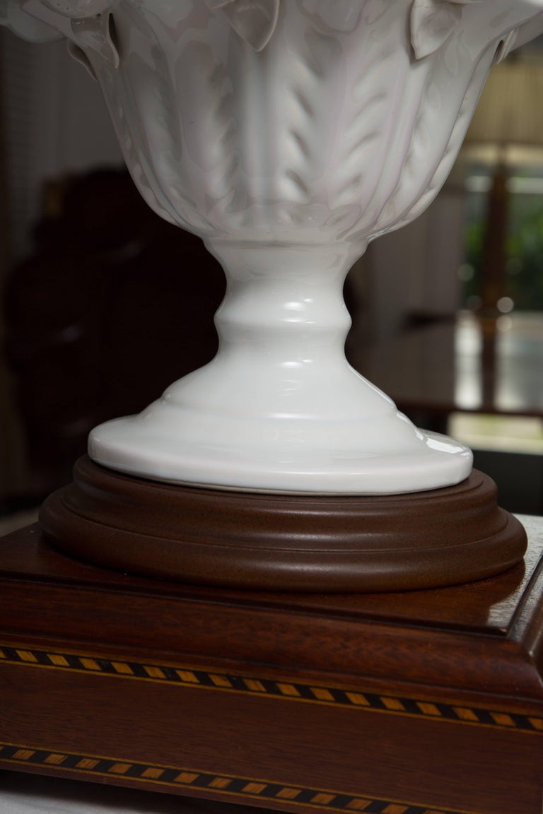 Porcelain Blanc de Chine Lemon Cluster in Urn as Table Lamps at 1stDibs