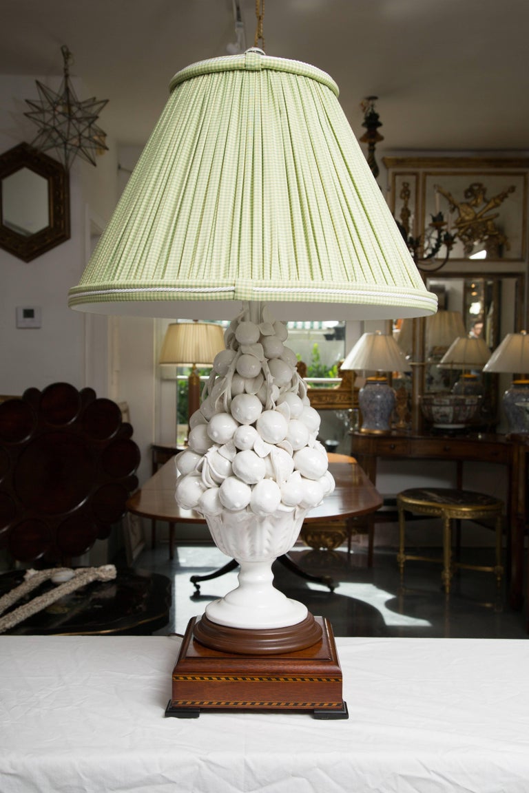Porcelain Blanc de Chine Lemon Cluster in Urn as Table Lamps at 1stDibs