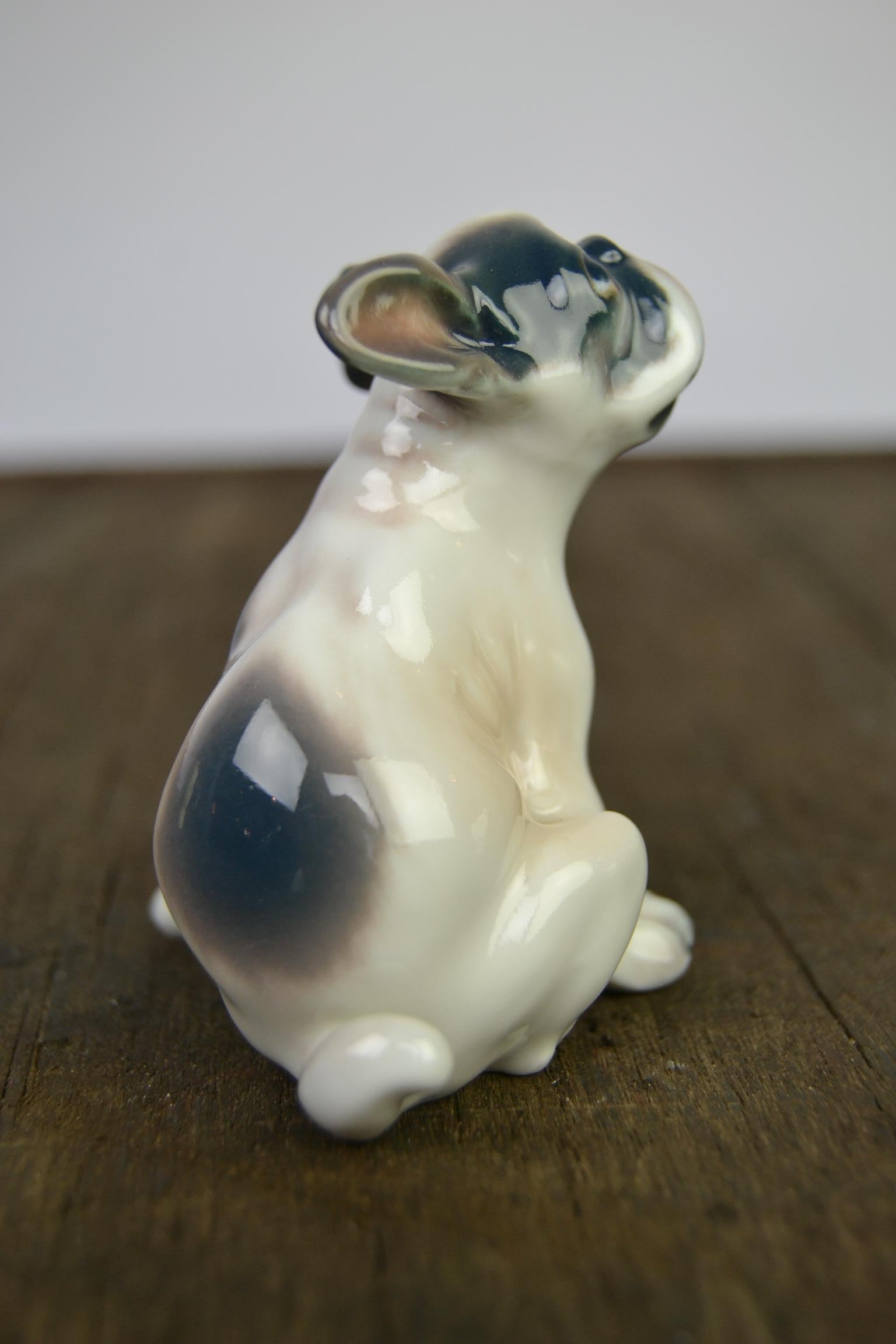Porcelain Bulldog Puppy by Dahl Jensen, Denmark, 1930s For Sale at 1stDibs