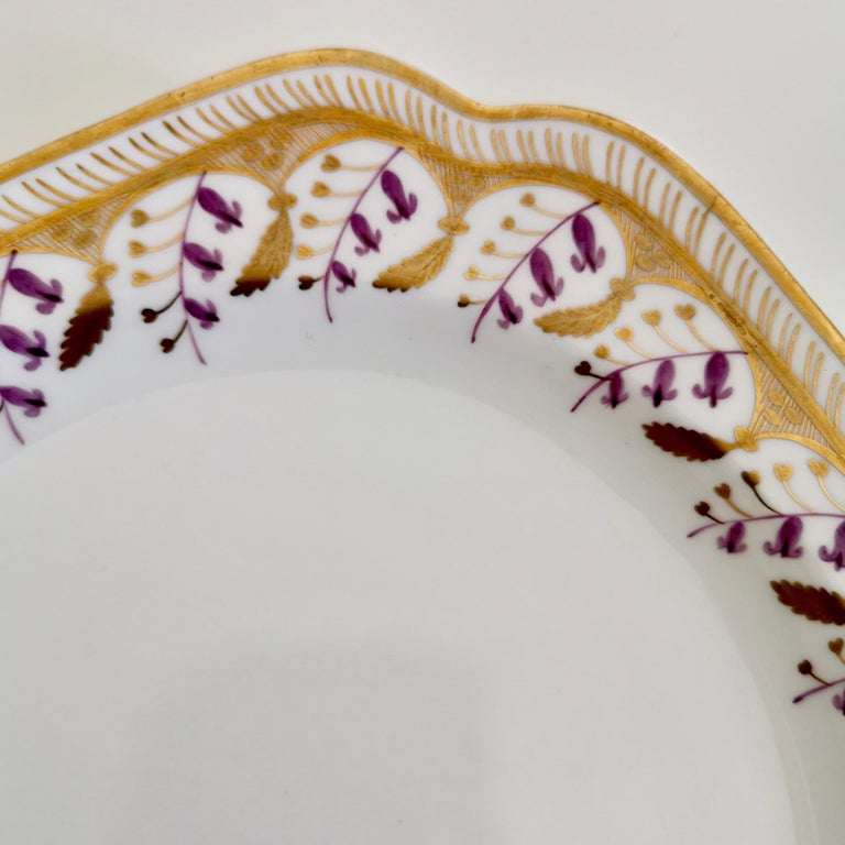 Porcelain Cake Plate, Spode Felspar, White with Harebell Pattern ...