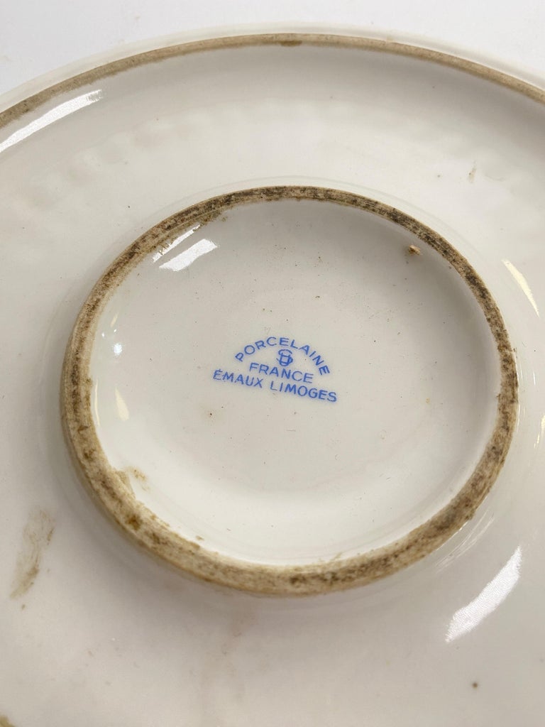 Porcelain Center Table or Trivet, in Limoges Cèramic, Made in France ...