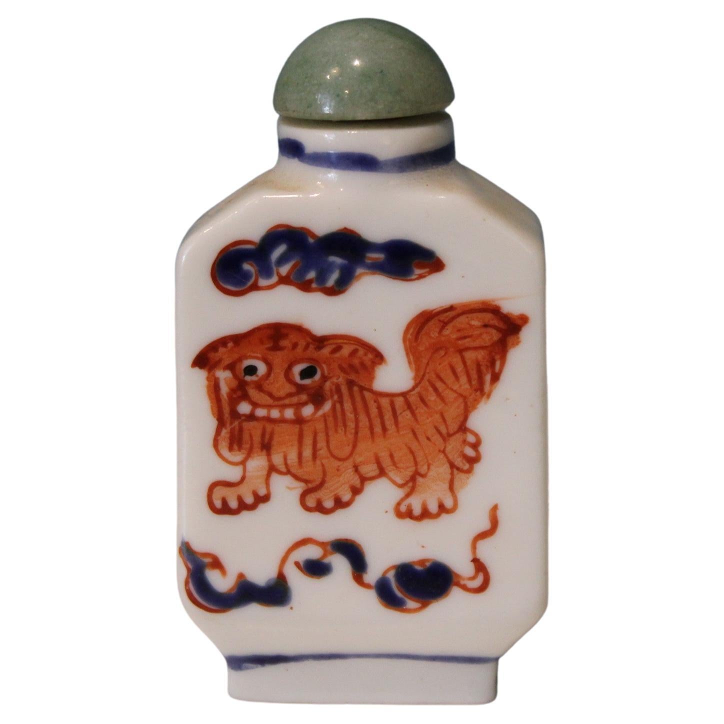 Porcelain Chinese snuff bottle For Sale at 1stDibs