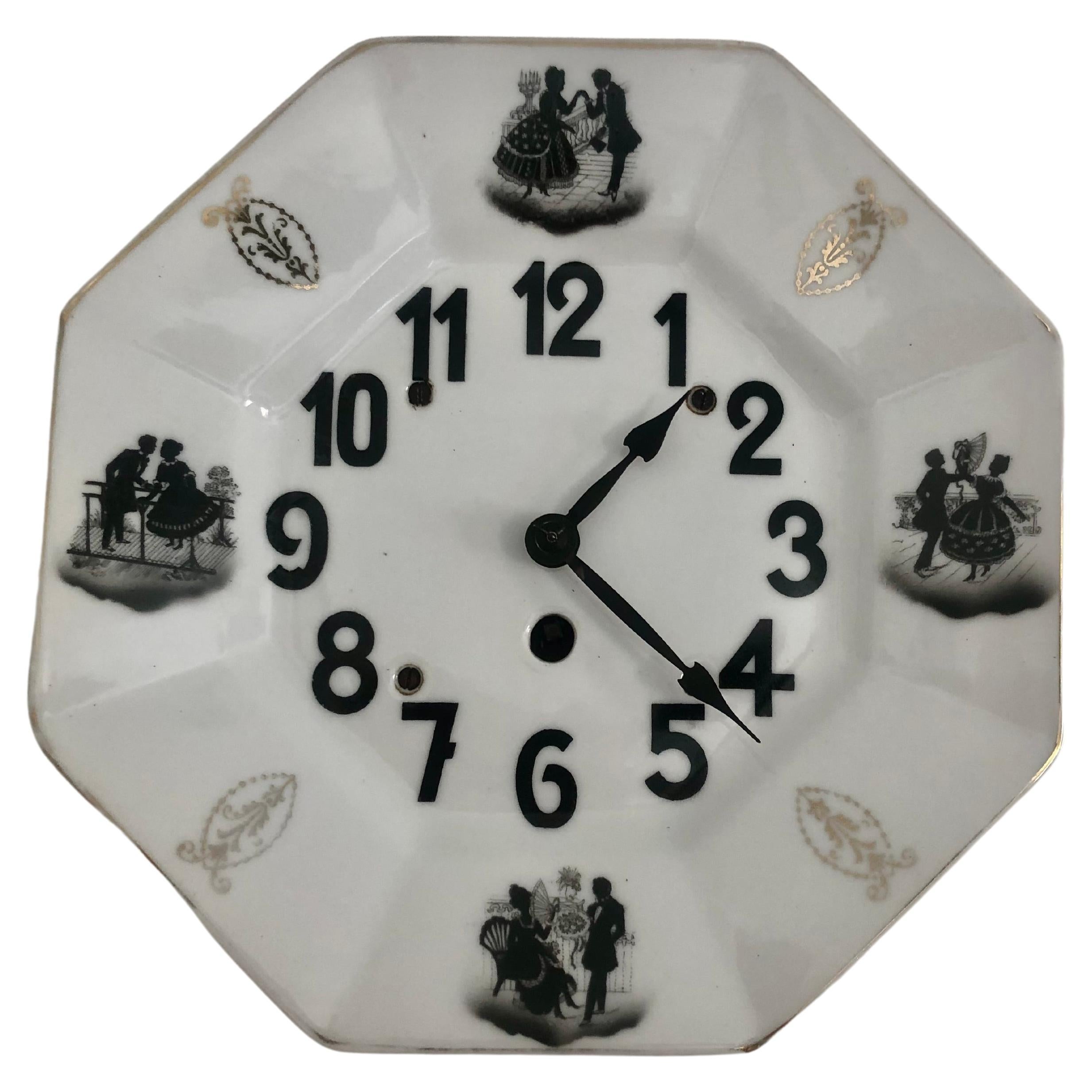 German Meissen Porcelain Clock For Sale at 1stDibs | meissen clock ...