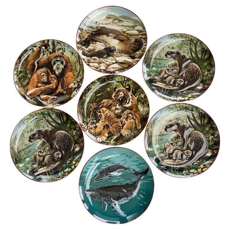 Porcelain Collectible Wall Plates "World Wildlife Fund" By Heinrich ...