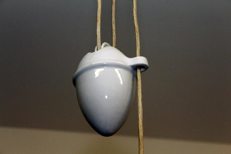 Porcelain Counterweight Lamp, 1910s For Sale at 1stDibs