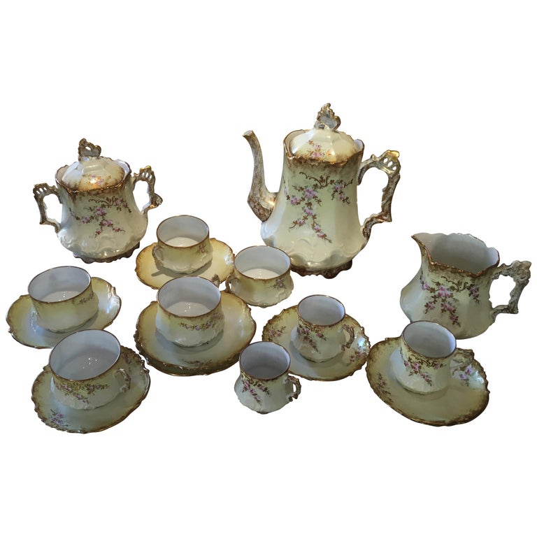 Porcelain de Limoges, France, Tea and Coffee Set Service, circa 1920 at ...