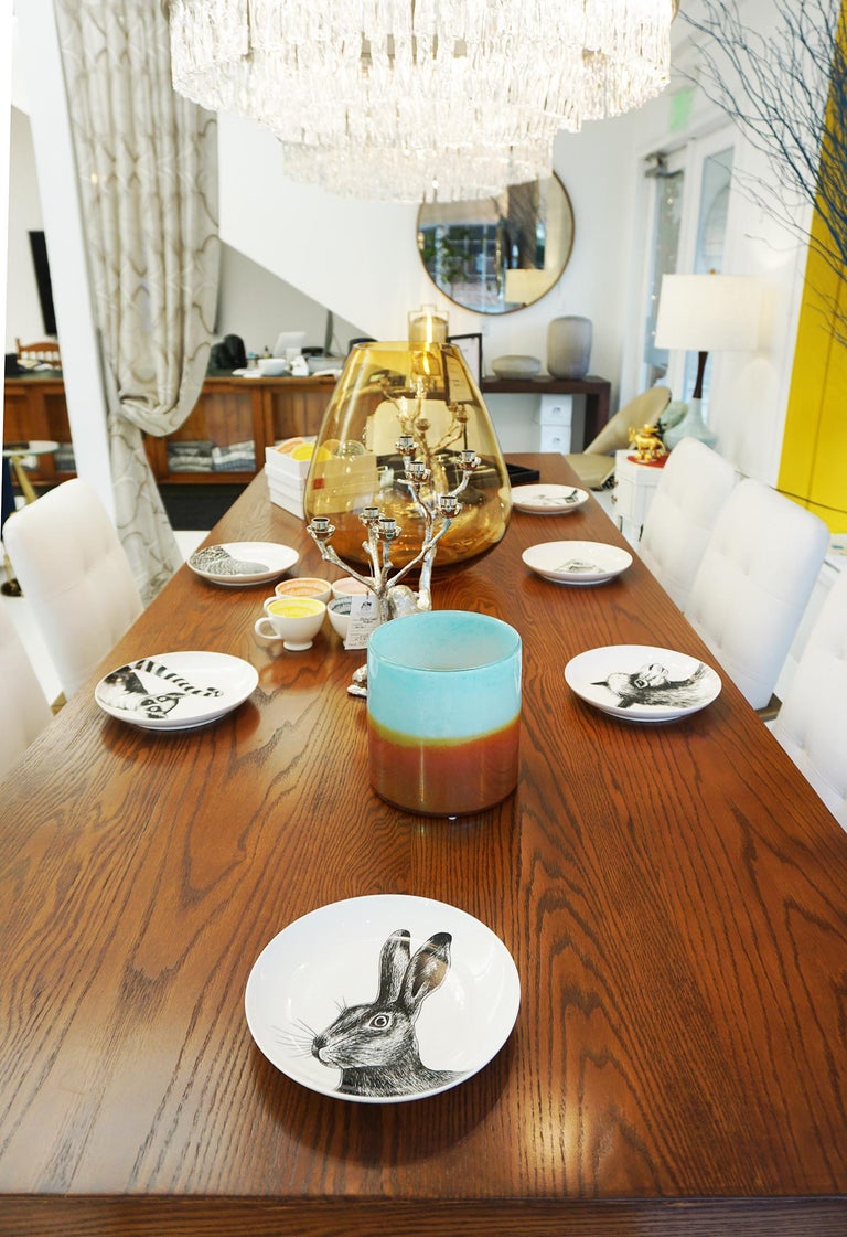 Porcelain Dinner Plates with Animal Portrait Decals at 1stDibs | animal ...