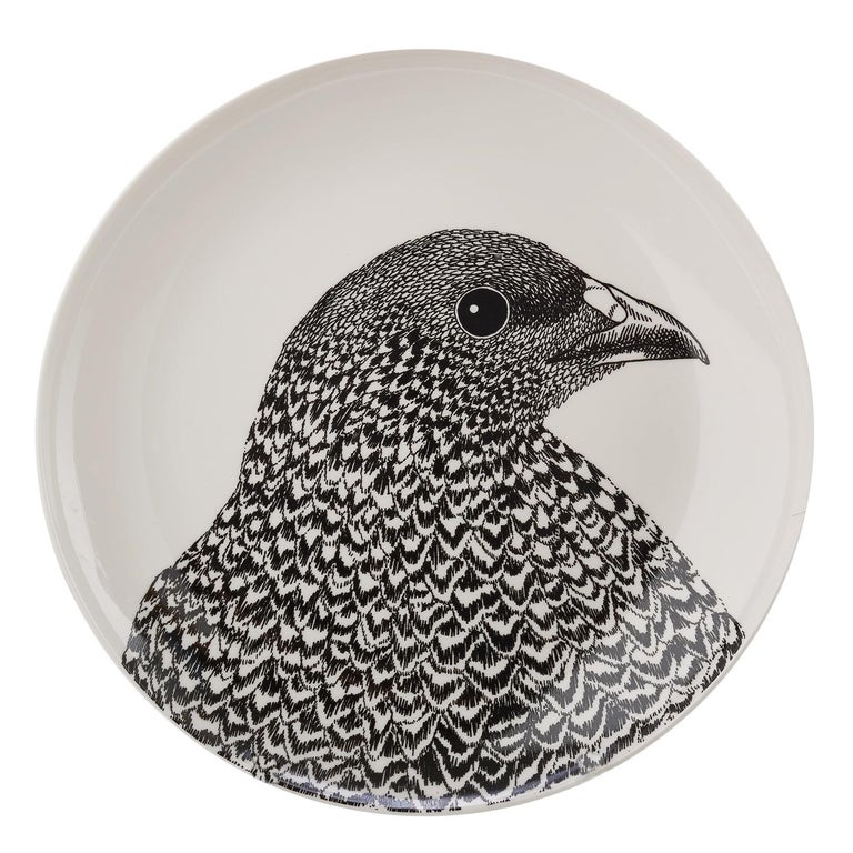 Porcelain Dinner Plates with Animal Portrait Decals at 1stDibs | animal ...