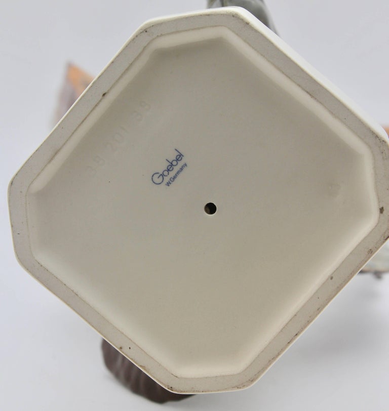 Porcelain Figurine of a Bird of Prey by Goebel Germany, Signed 'Goebel ...