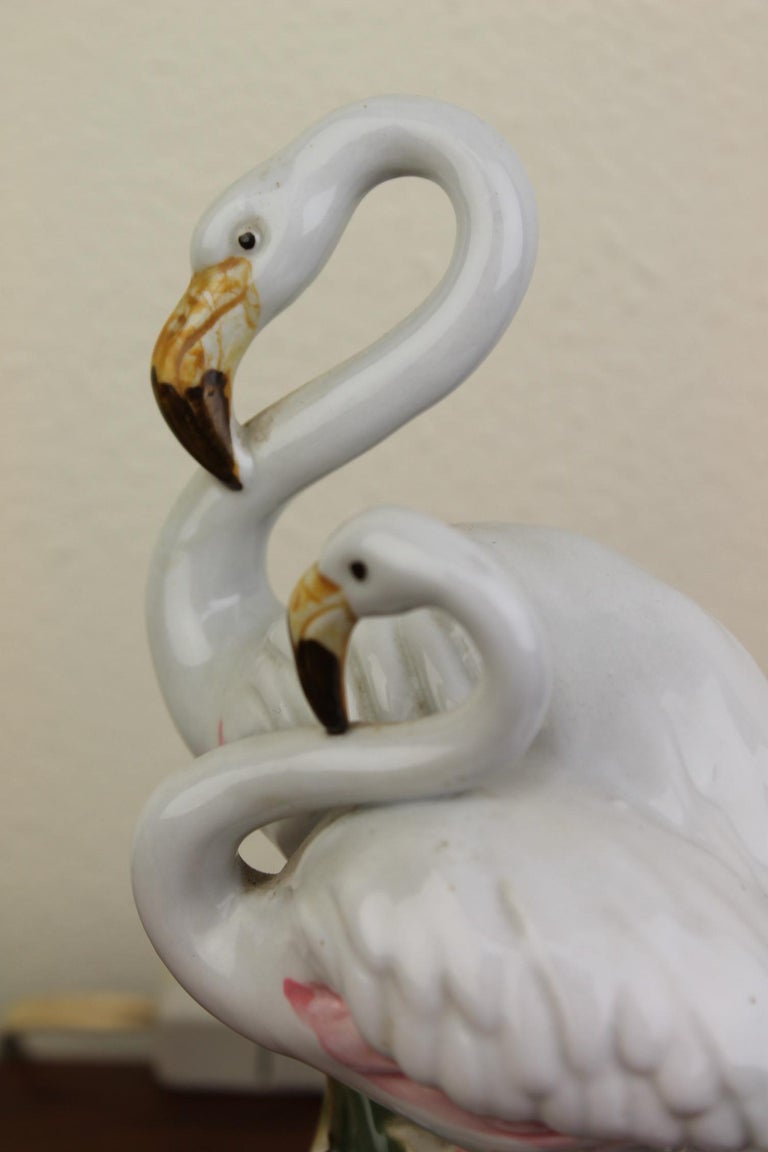Porcelain Flamingo Perfume Lamp, 1930s, Germany at 1stDibs