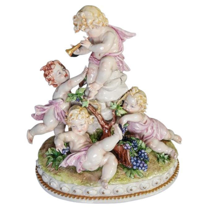 Vintage Giuseppe Cappe Capodimonte Porcelain Figurine Two Women Gossip ...
