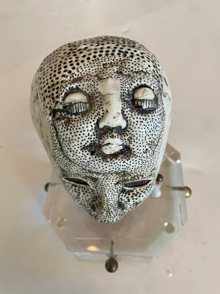 Porcelain Head Sculpture by Michele Oka Doner at 1stDibs