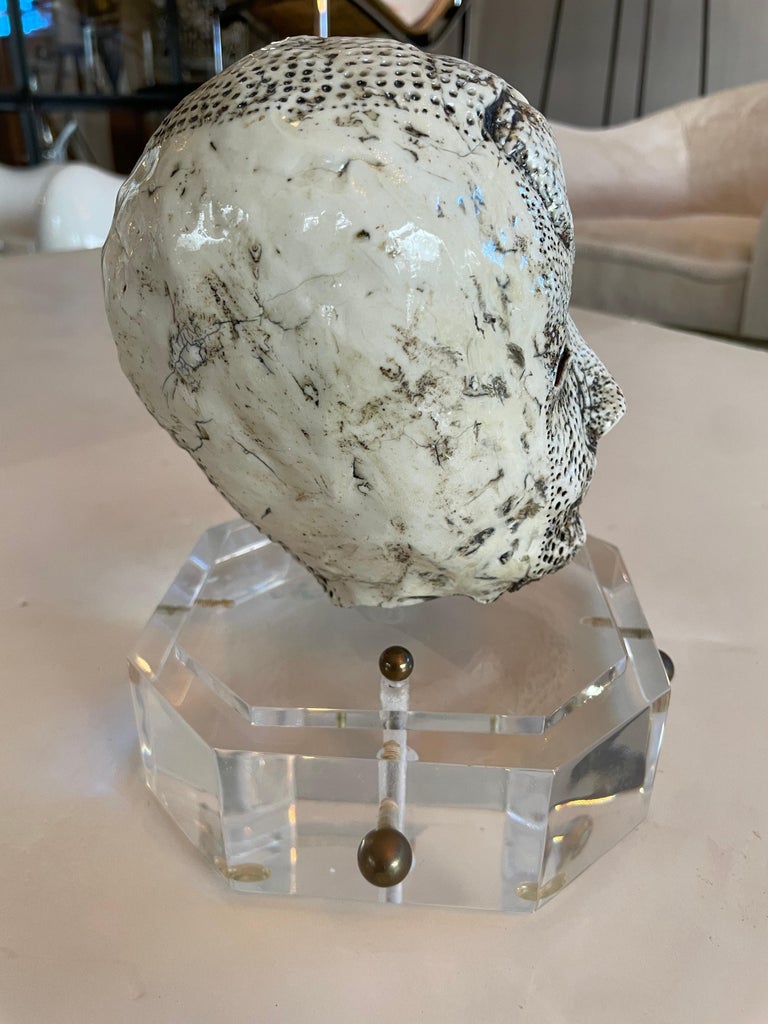Porcelain Head Sculpture by Michele Oka Doner at 1stDibs