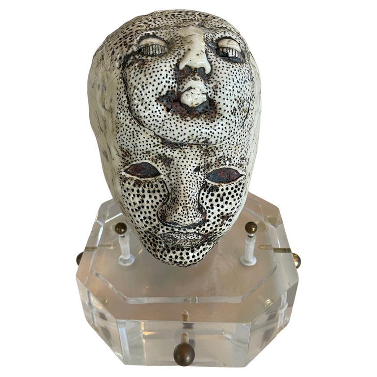 Porcelain Head Sculpture by Michele Oka Doner at 1stDibs