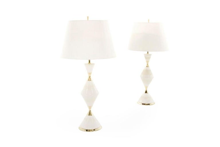 Porcelain Hourglass Table Lamps by Gerald Thurston, 1950s For Sale at ...