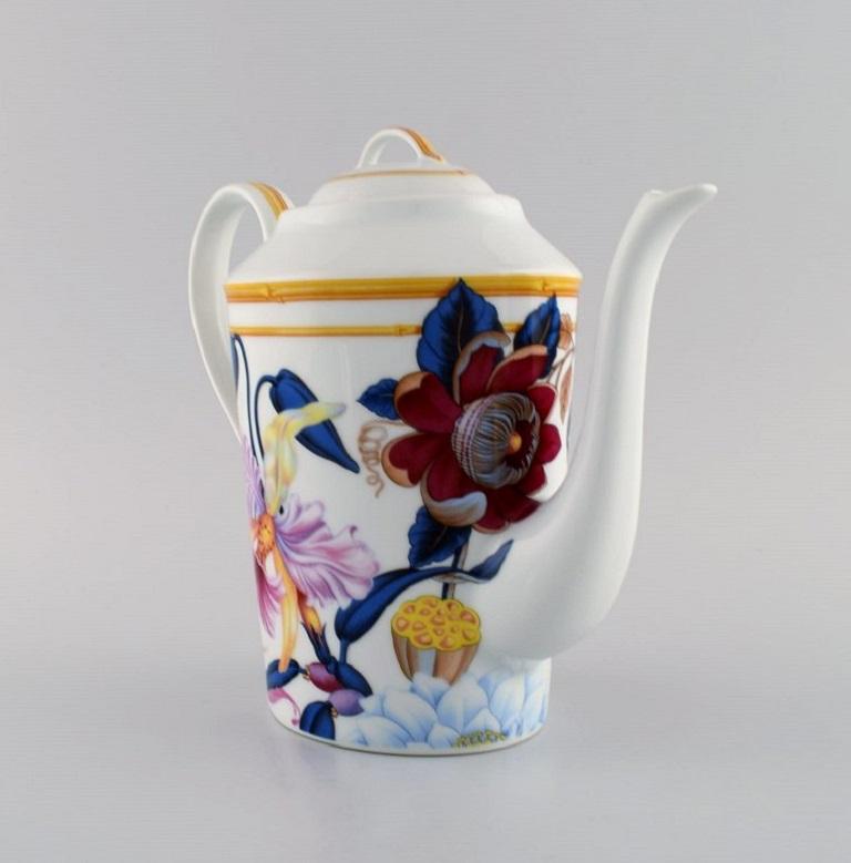 Porcelain of Paris, "Tropical Aurore", Porcelain Coffee Pot, 1980s For ...