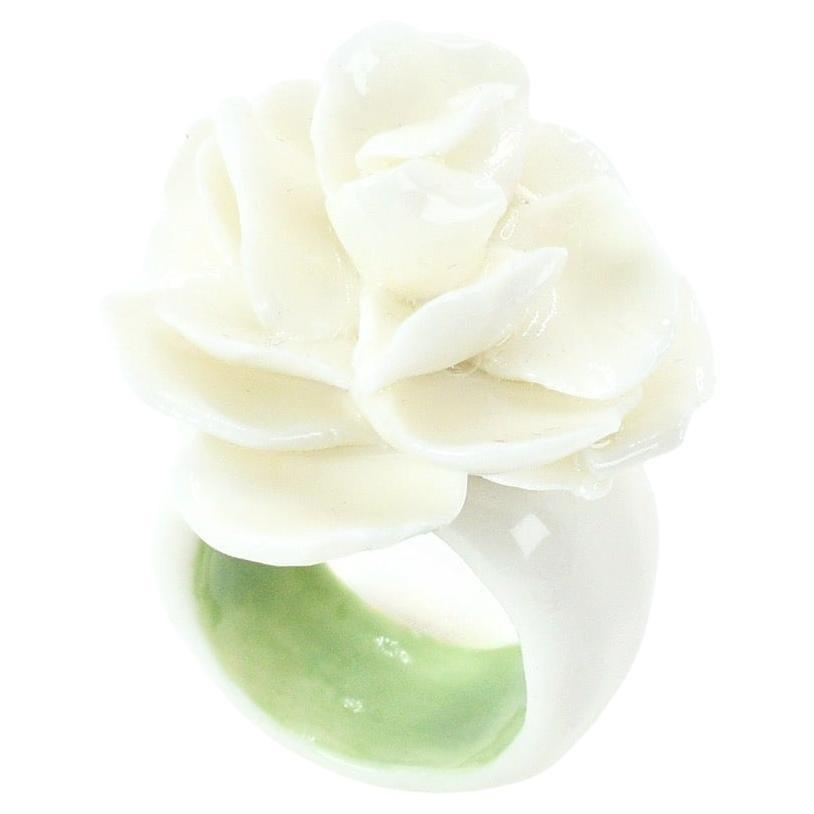 Porcelain Ring Pure Rose For Sale at 1stDibs