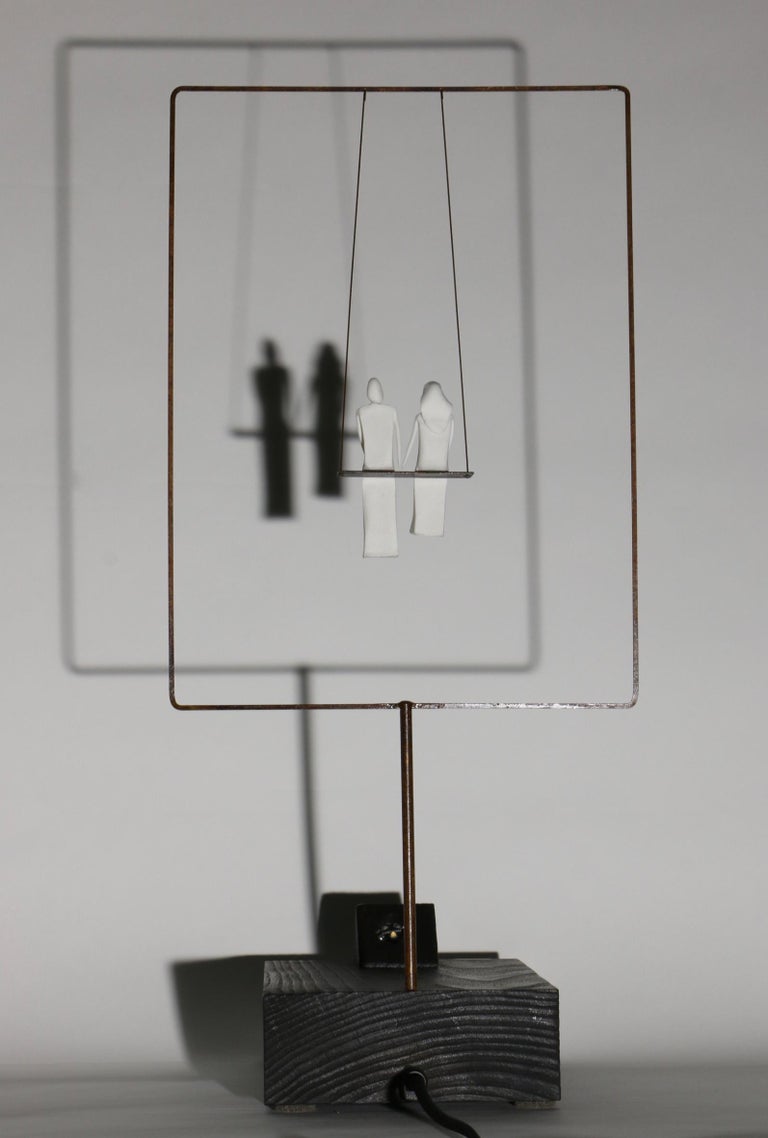 Porcelain Sculpture Table Lamp "Projecting Ourselves", France For Sale ...