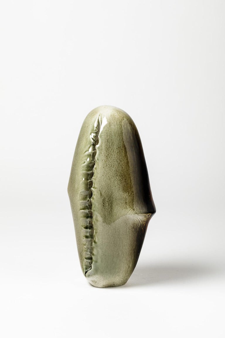 Porcelain Sculpture with Green Glaze Decoration by Tim Orr, circa 1970 ...