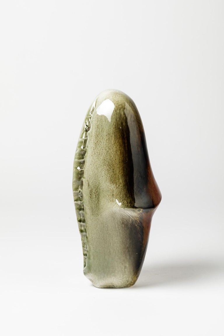 Porcelain Sculpture with Green Glaze Decoration by Tim Orr, circa 1970 ...