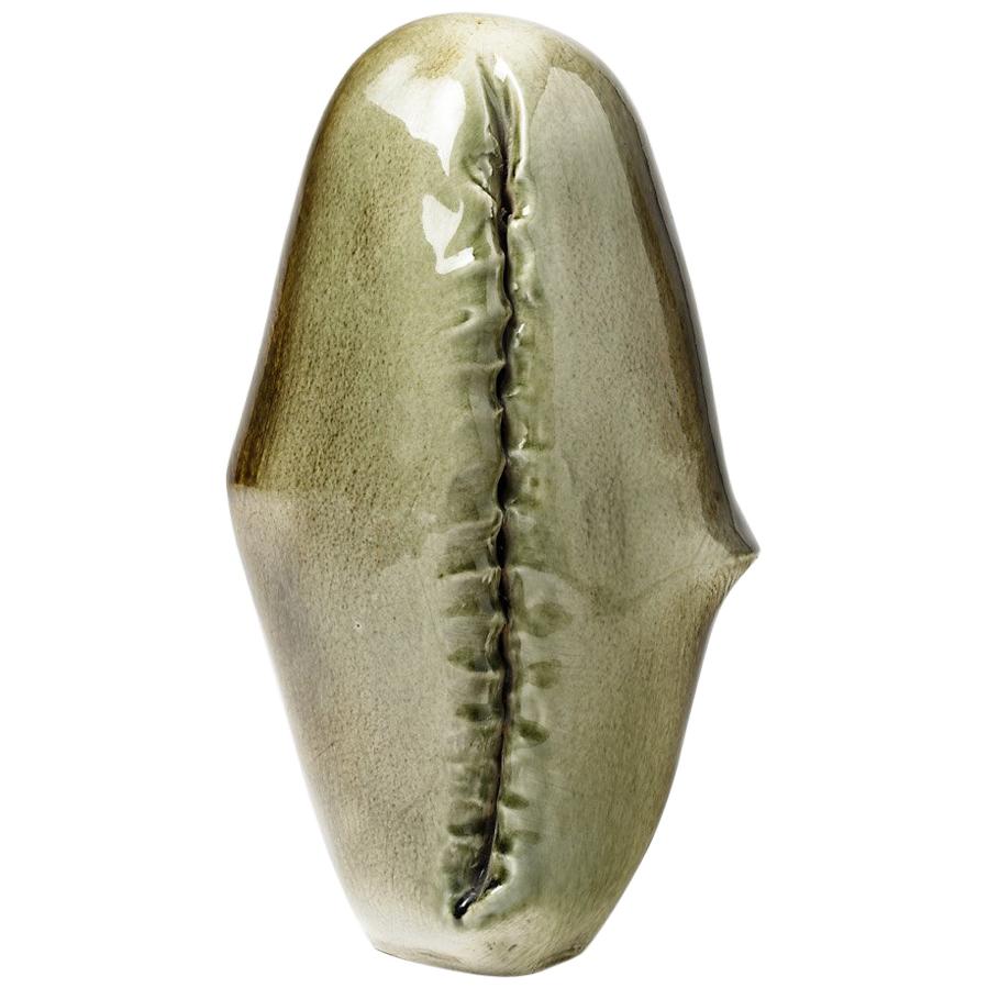 Porcelain Sculpture with Green Glaze Decoration by Tim Orr, circa 1970 ...