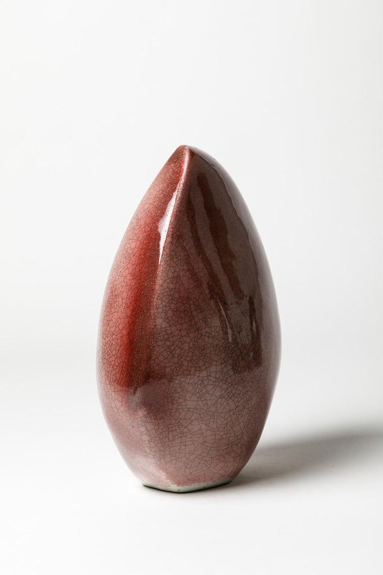 Porcelain Sculpture with Pink Glaze Decoration by Tim Orr, circa 1970 ...
