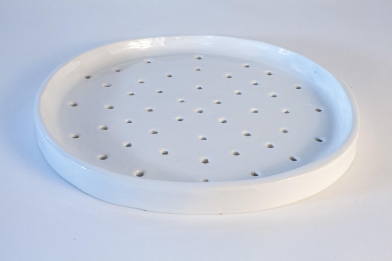 Porcelain Sieve Tray by Christine Roland For Sale at 1stDibs