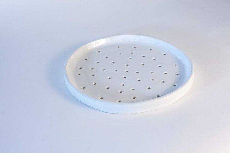 Porcelain Sieve Tray by Christine Roland For Sale at 1stDibs