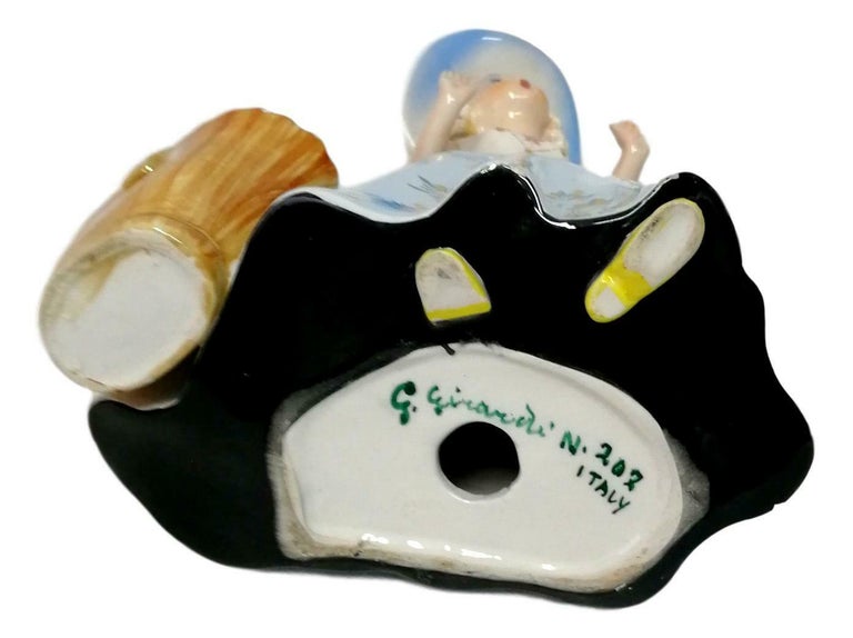 Porcelain Statue "Lady with Basket #207", Design Giovanni Girardi ...