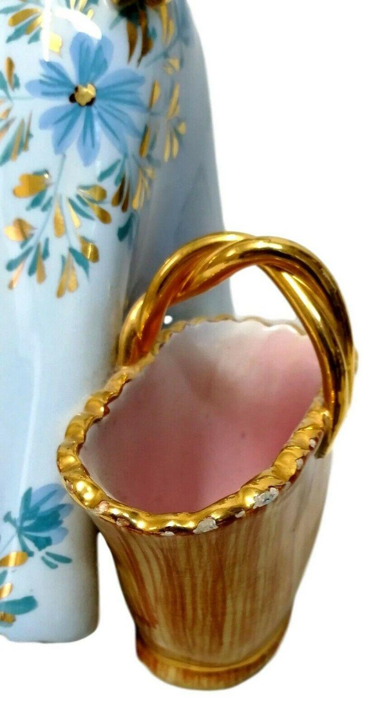 Porcelain Statue "Lady with Basket #207", Design Giovanni Girardi ...