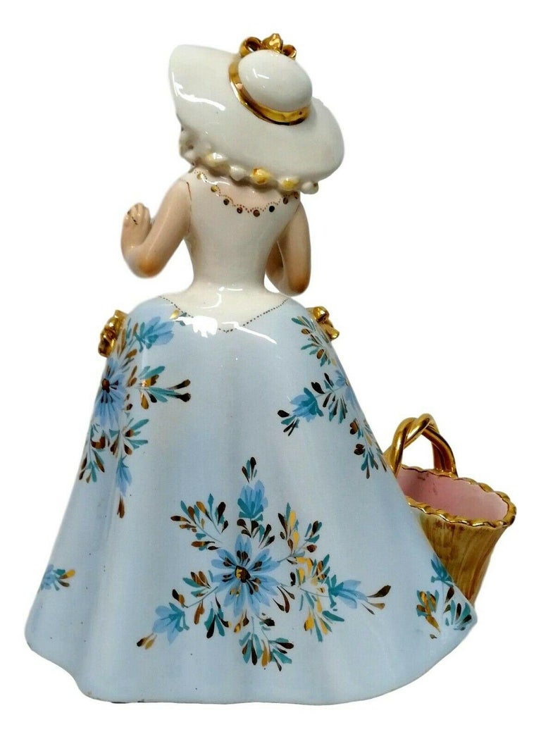 Porcelain Statue "Lady with Basket #207", Design Giovanni Girardi ...