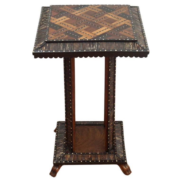 Porcupine Quill Detailed Accent Table For Sale at 1stDibs