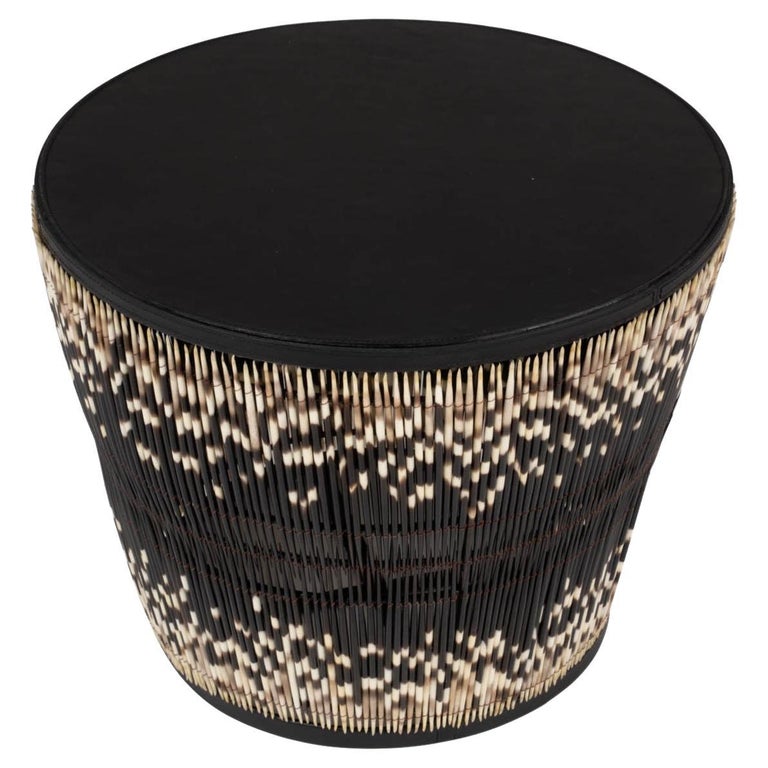 Porcupine Quill Side Table For Sale at 1stDibs