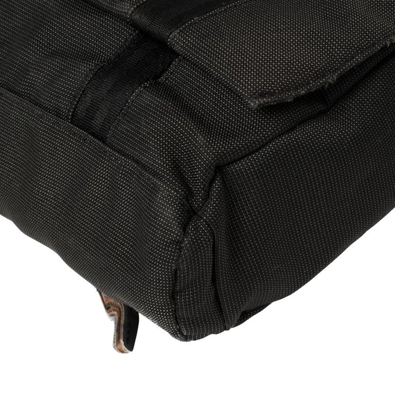 Porsche Design Black/Grey Nylon P2000 Flap Messenger Bag at 1stDibs