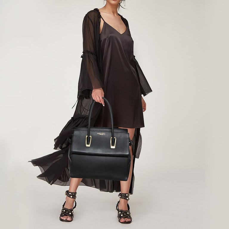 Porsche Design Black Leather Front Pocket Tote For Sale at 1stDibs