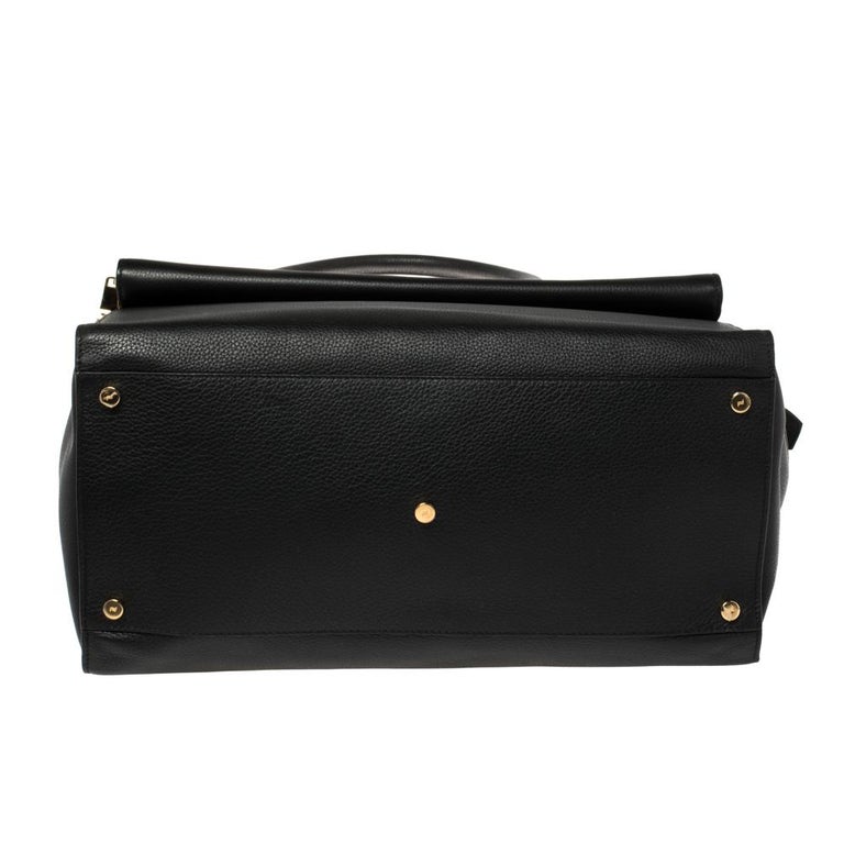 Porsche Design Black Leather Front Pocket Tote For Sale at 1stDibs
