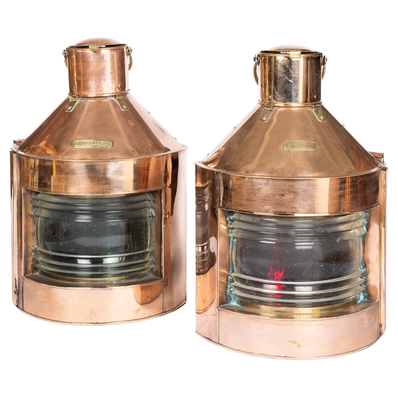 1940s Copper+Brass Ships Starboard Lantern Wartime Merchant Vintage ...