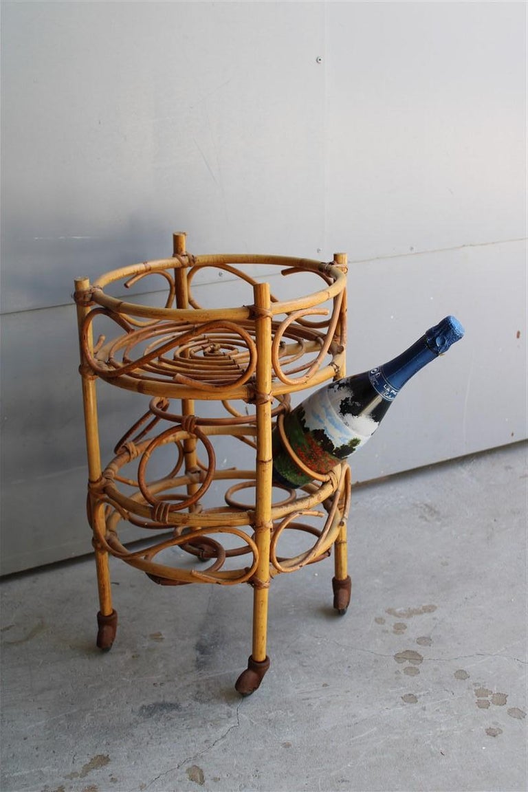 Portable Round POOL Bar in Solid Brass Midcentury Italian Design For ...