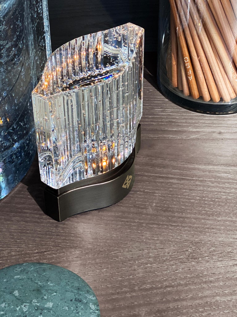 Portable USB Table Lamp LED Mid Century Rhythm André Fu Living Bronze ...