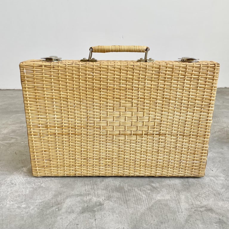 Travel Set Wicker Backgammon Set, 1960s at 1stDibs