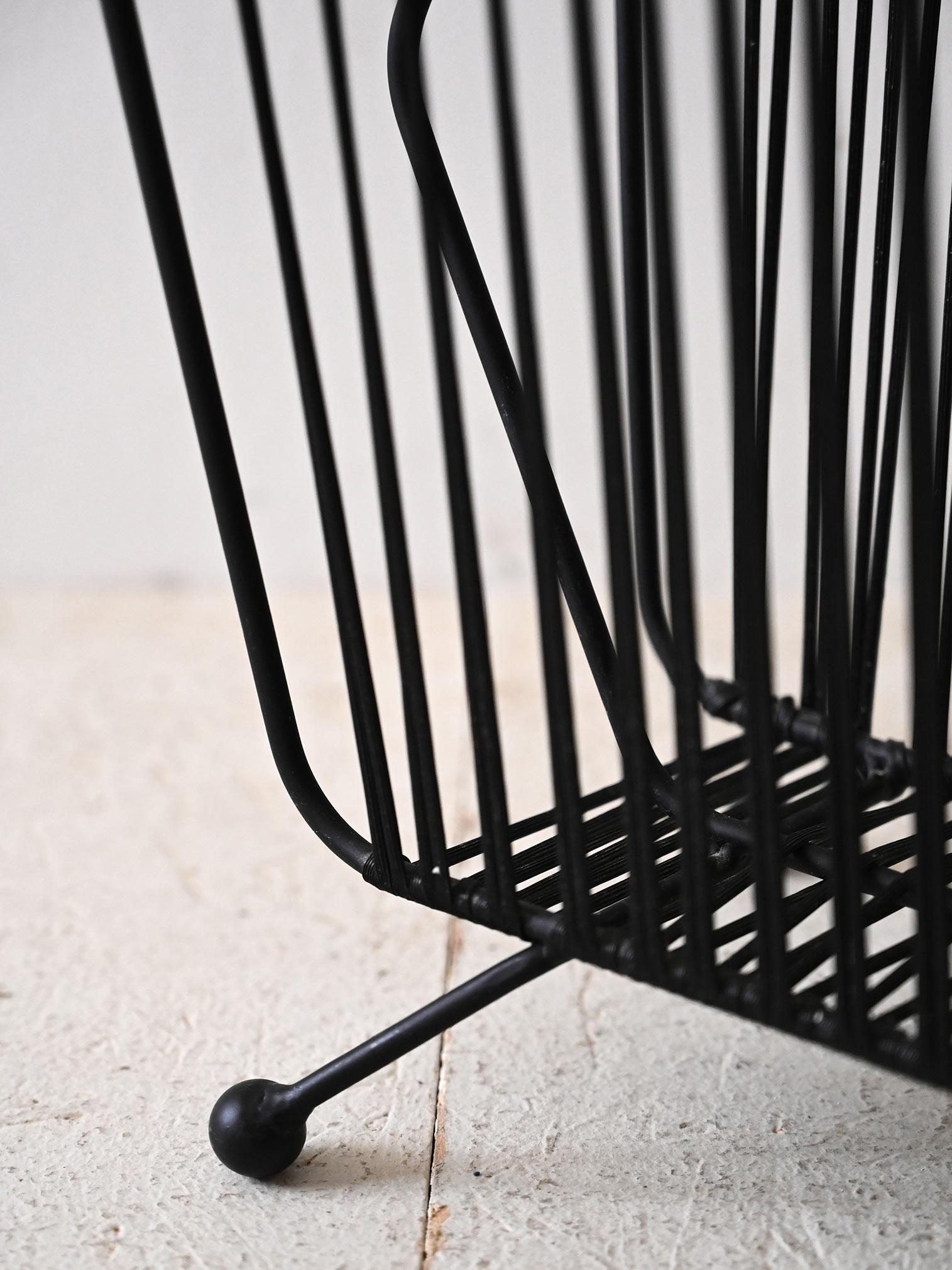 Vintage metal magazine rack For Sale at 1stDibs