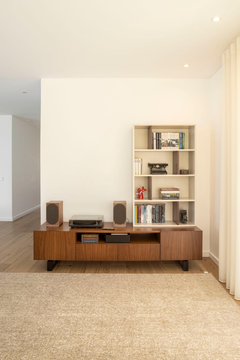 Scandinavian modern style Porto Tv Cabinet made with walnut and iron ...