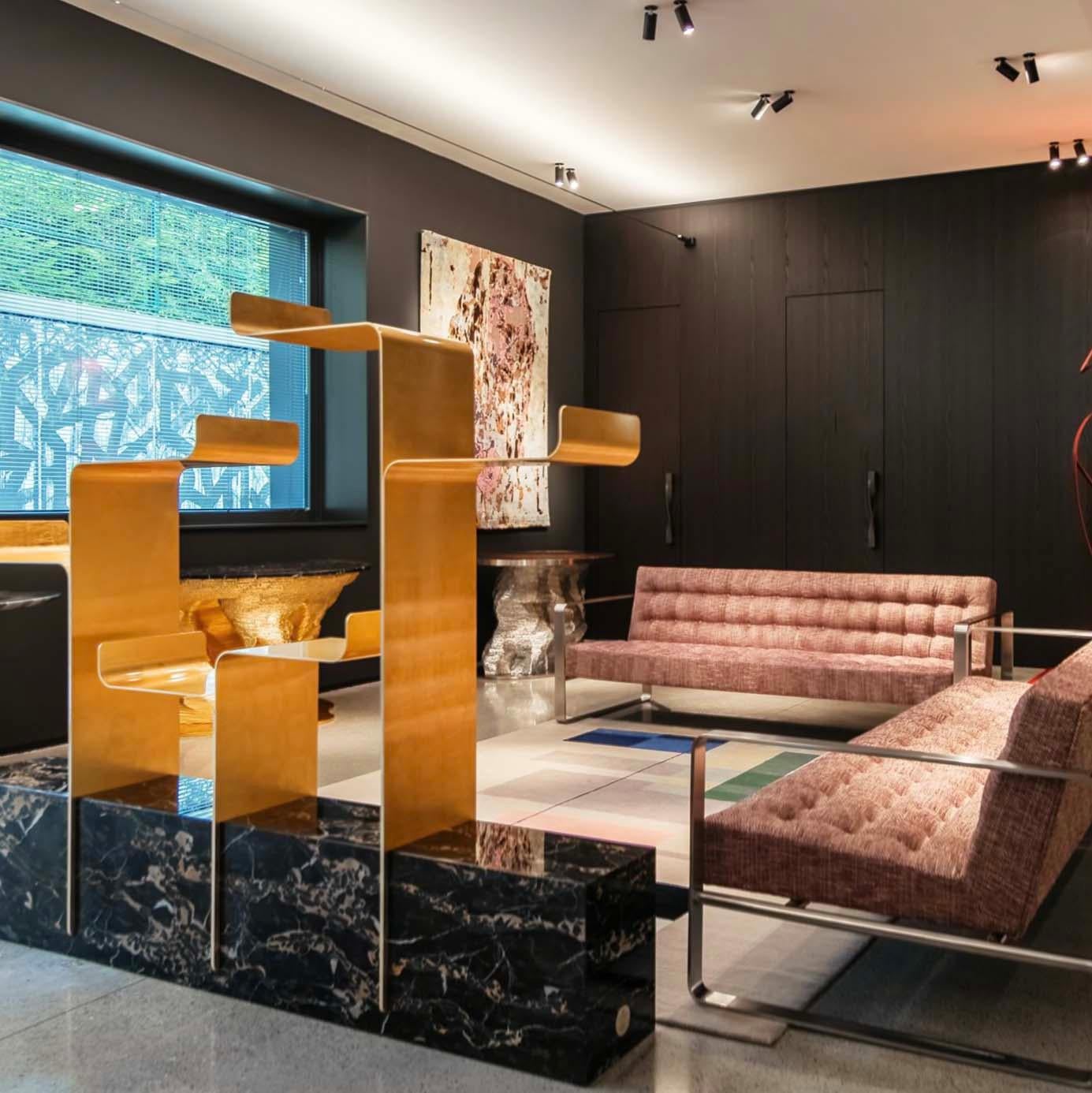 Portoro-GoldLeaf "Aedicula" Bookcase design by MMDesign for Officina ...