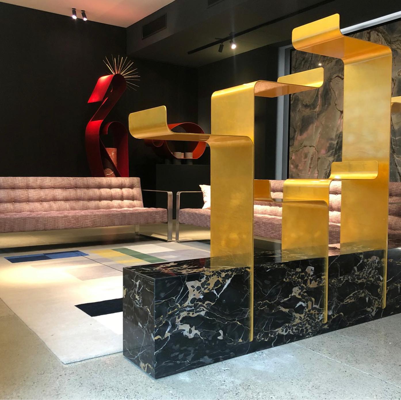 Portoro-GoldLeaf "Aedicula" Bookcase design by MMDesign for Officina ...