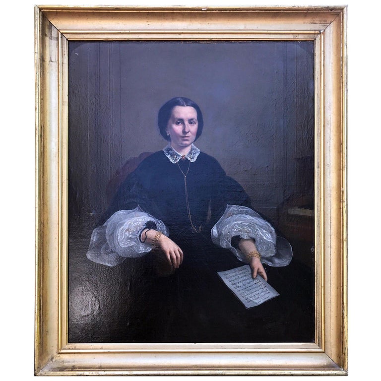 Portrait Clara Schumann Germany Romantic Female Pianist Composer Oil ...