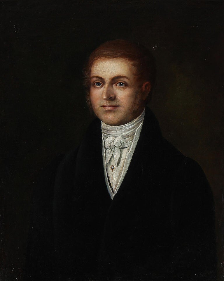 Portrait of a Gentleman, Unknown Artist, Oil on Canvas, Denmark, c ...