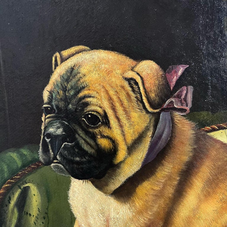 Portrait of a Pampered Pug by Robert Dumont-Smith D. 1957 For Sale at ...