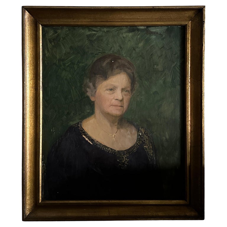 Portrait of a Woman, Oil on Canvas, Signed E. Derr, 1927, Norway at 1stDibs
