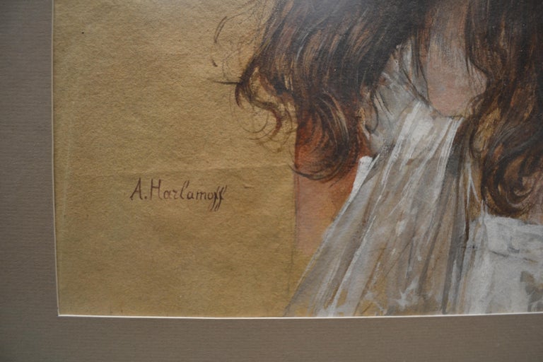 Portrait of a Young Girl by Alexei Harlamoff For Sale at 1stDibs