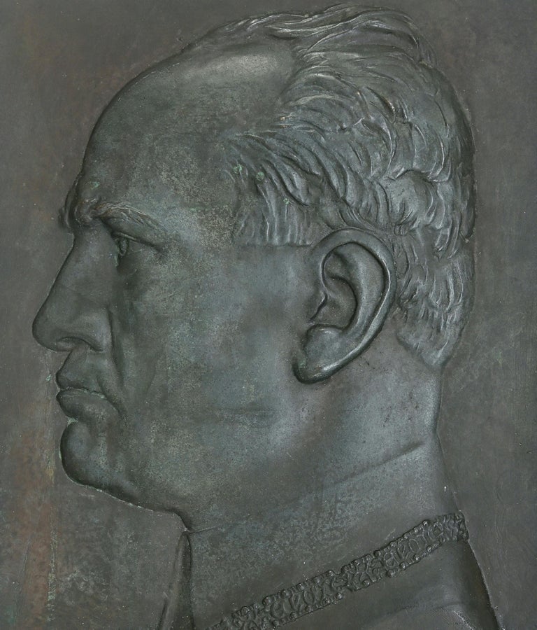Portrait of Benito Mussolini by Aurelio Mistruzzi, 1930s For Sale at ...